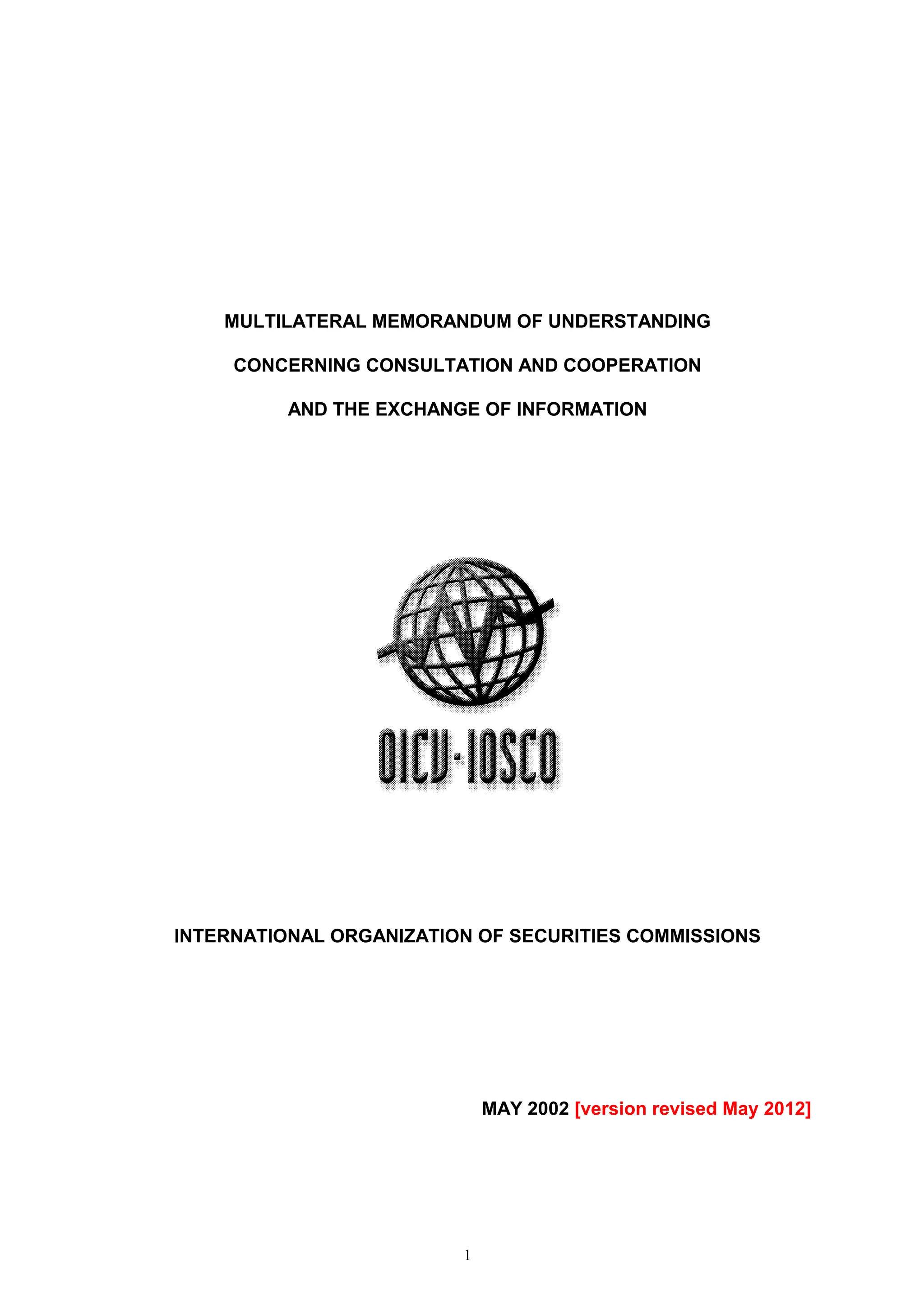 MULTILATERAL MEMORANDUM OF UNDERSTANDING CONCERNING CONSULTATION AND ...