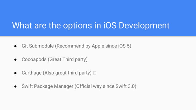 Nimble Ios Dependency Management Ppt