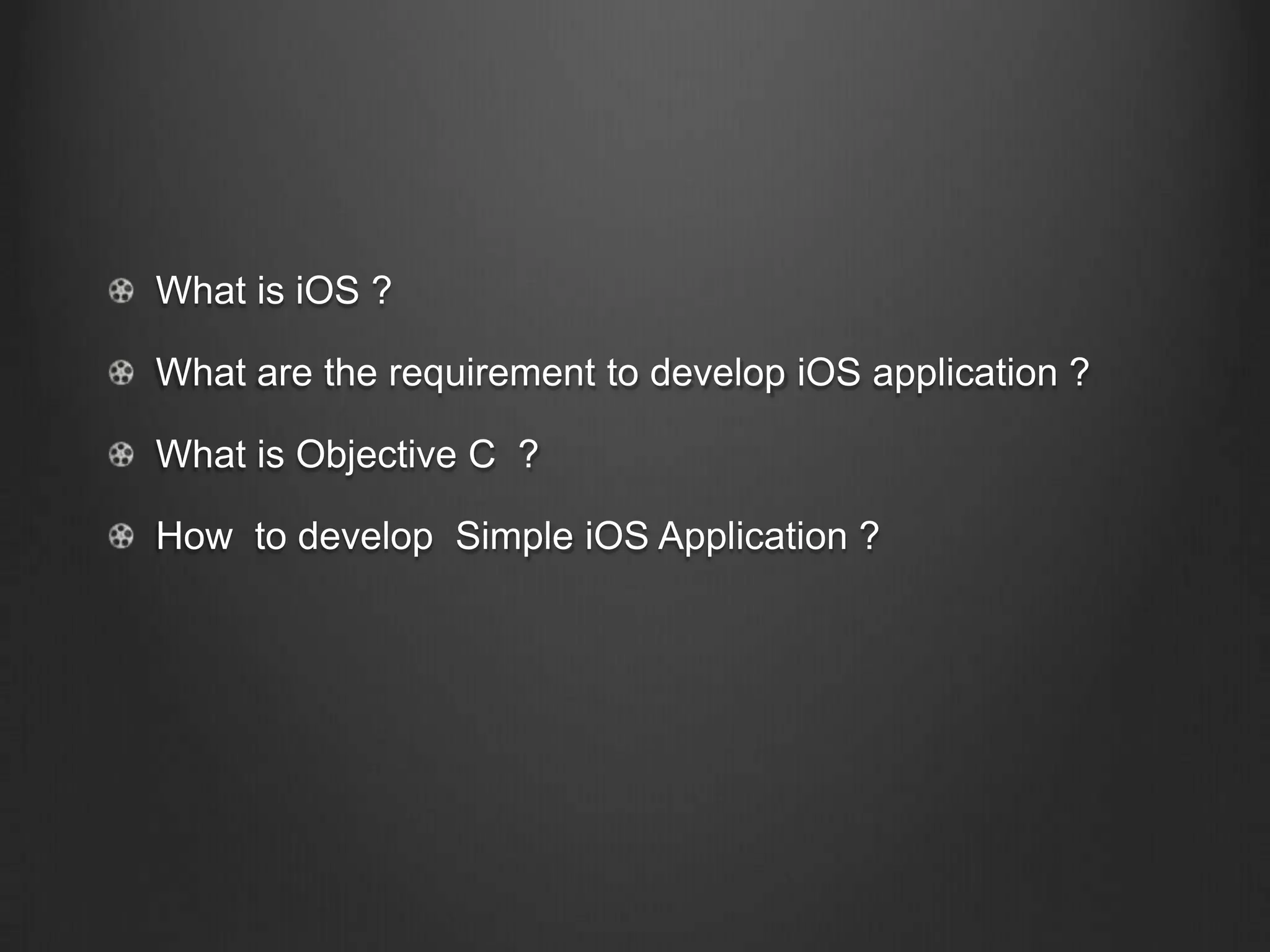 iOS development introduction | PPT