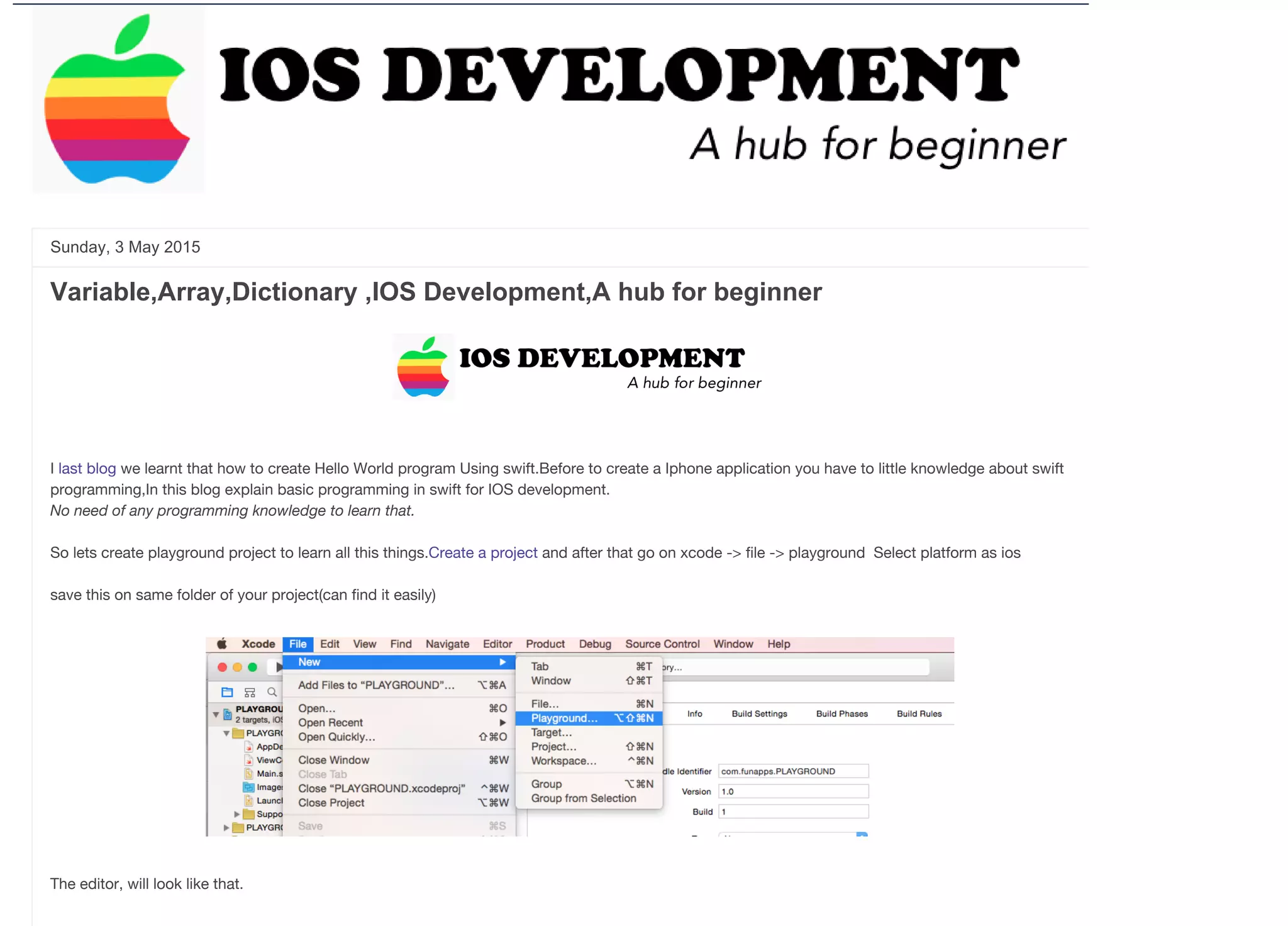 Variable , Array , Dictionary of swift -IOS Development - a hub for beginner | PDF