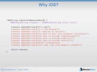 iOS development - tips & tricks | PPT