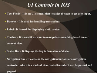 Ios development training presentation | PPTX