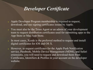 Ios development training presentation | PPTX