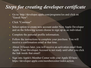 Ios development training presentation | PPTX