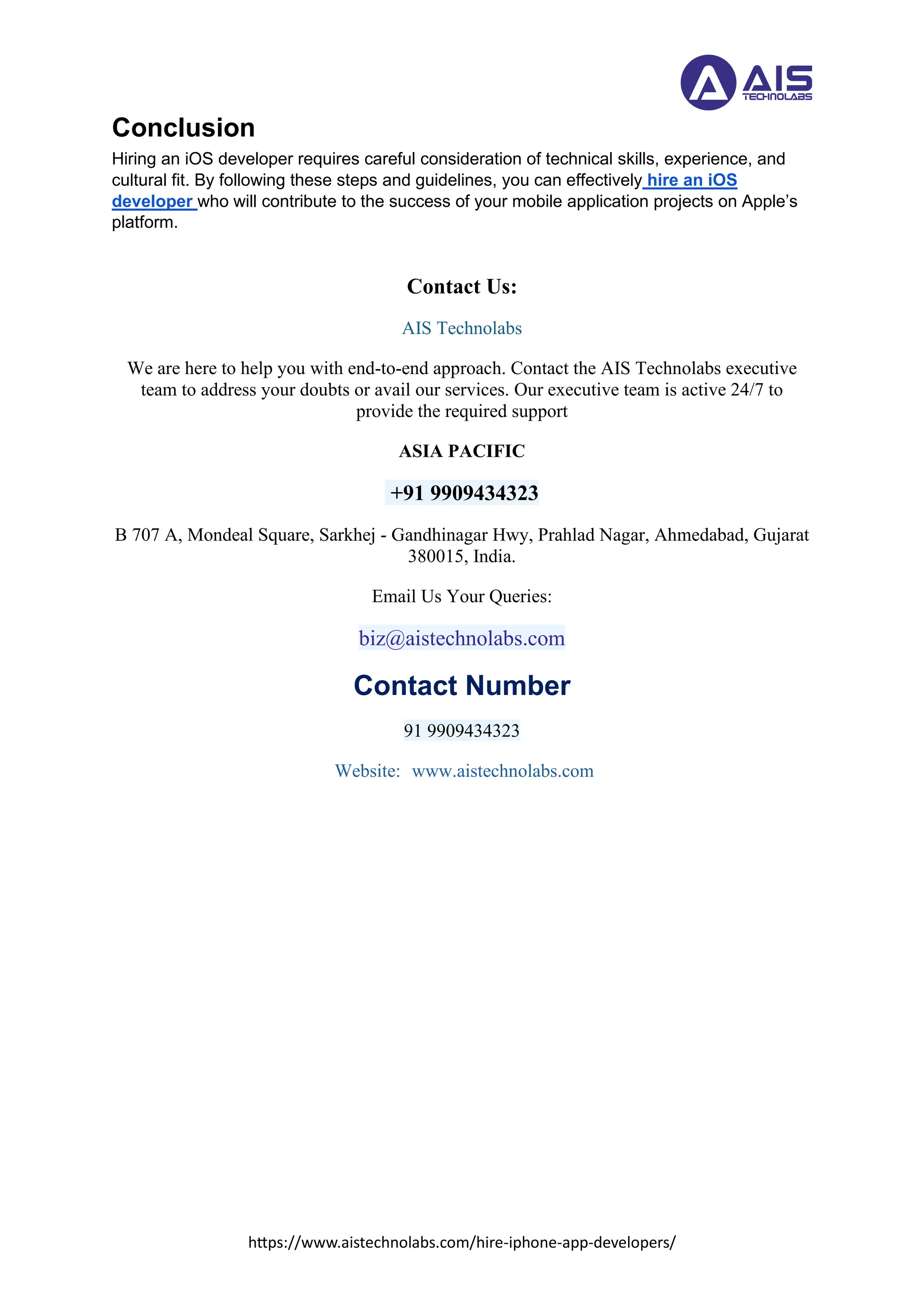 Comprehensive Guide to Hiring iOS Developers: Skills, Process, and Best Practices | PDF