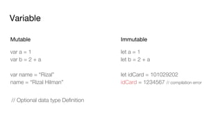 iOS Development for Beginner by Rizal Hilman | PPT