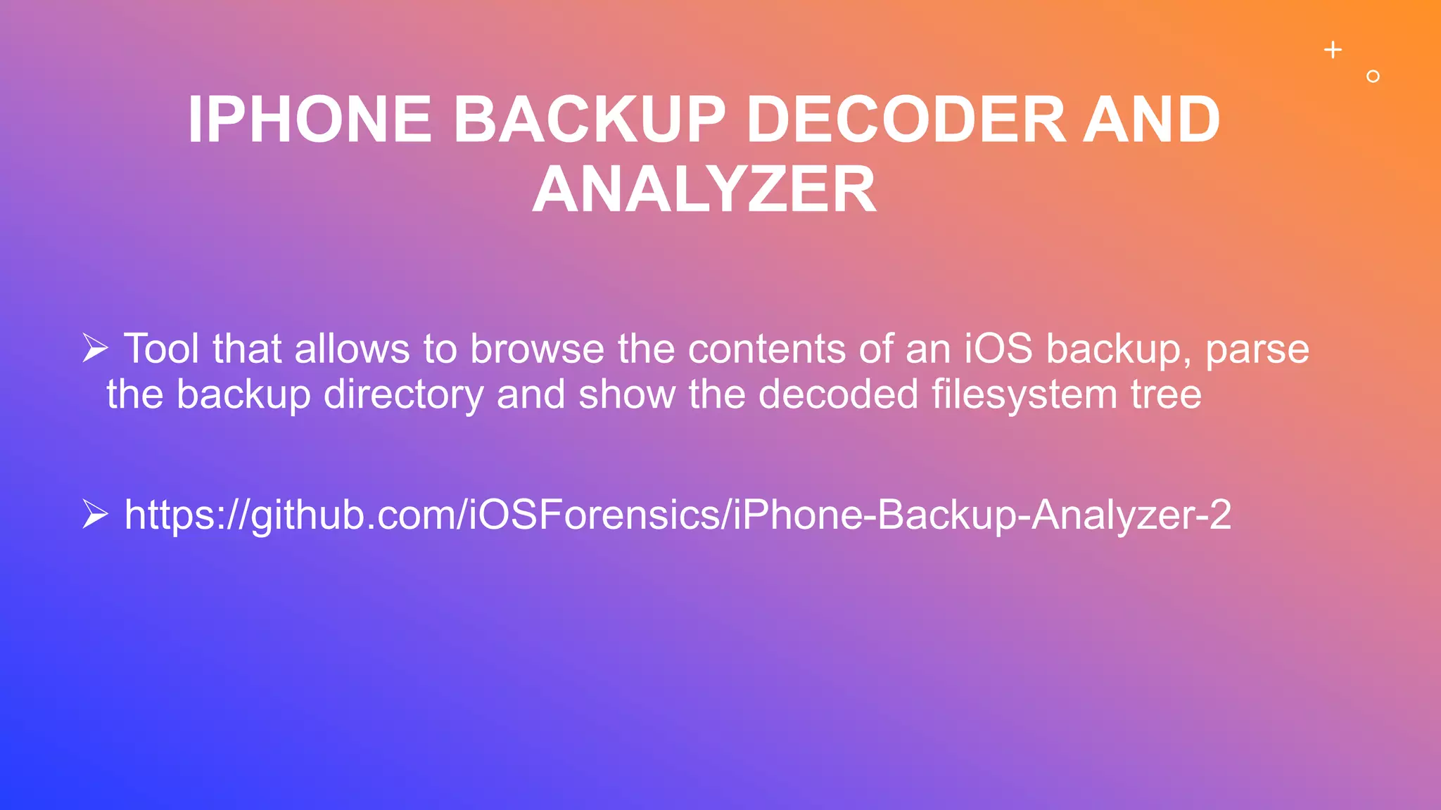 iOS free, open source forensic tools | PPTX