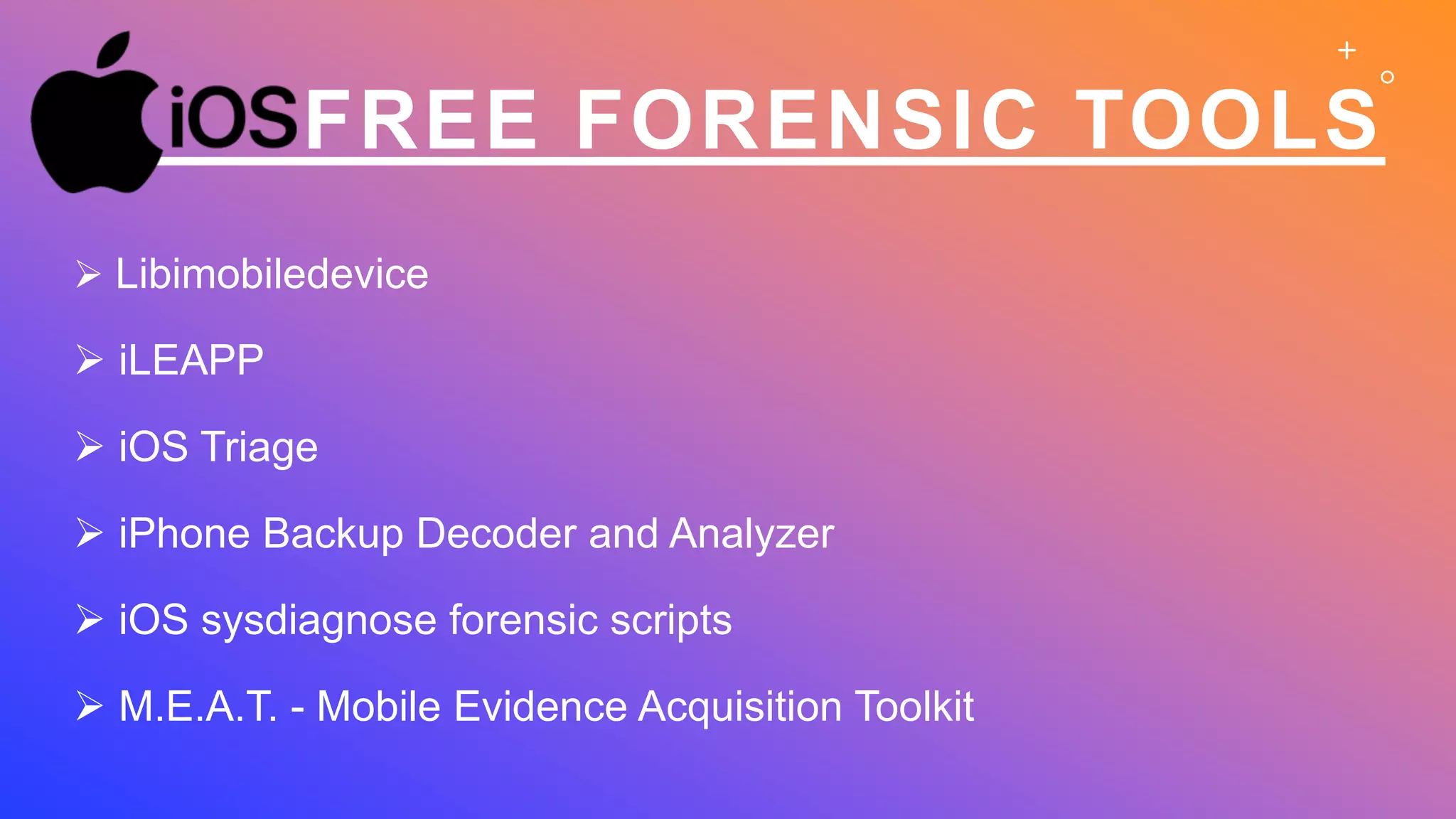 iOS free, open source forensic tools | PPT