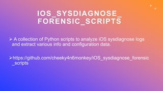 iOS free, open source forensic tools | PPTX