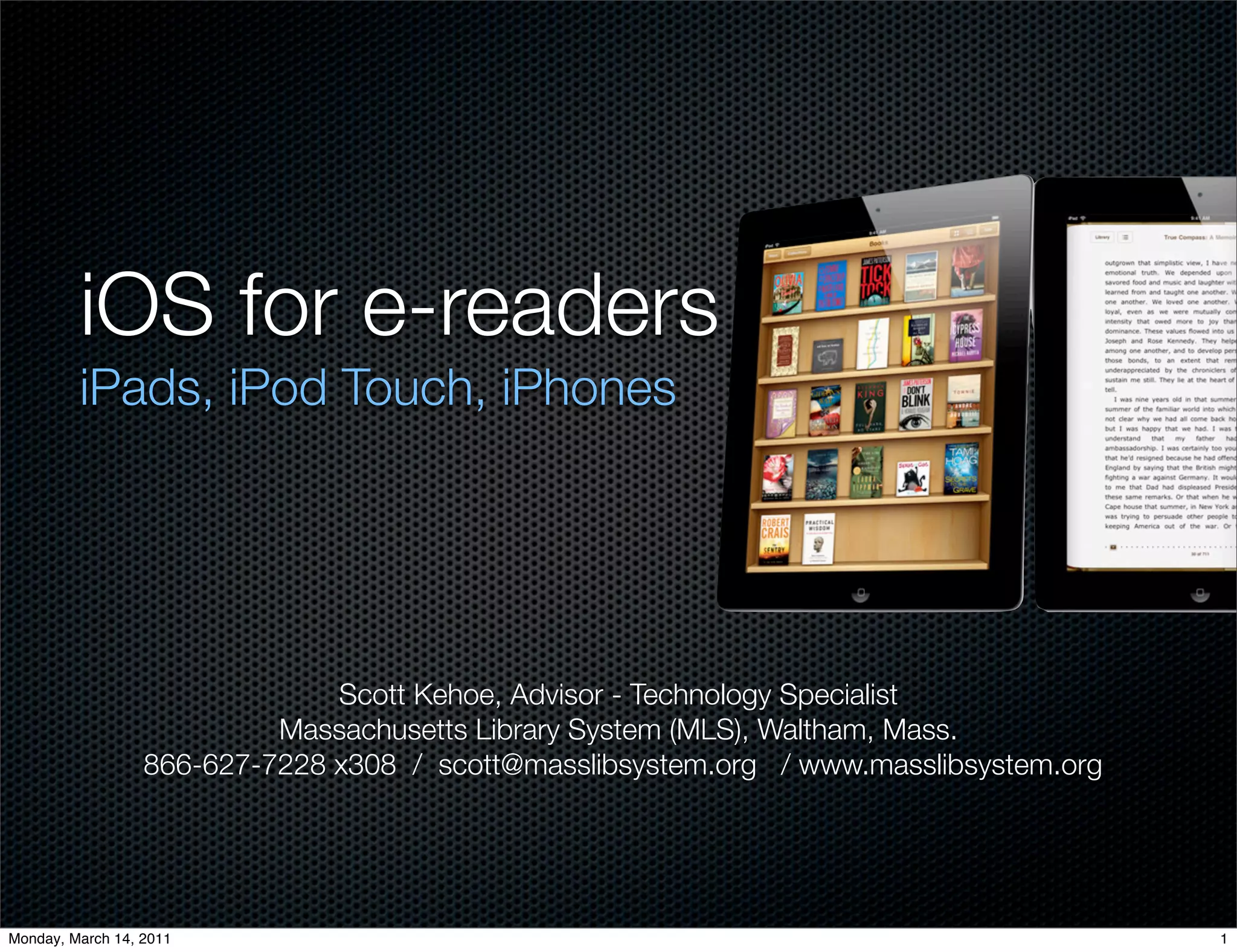 iOS for e-readers | PPT