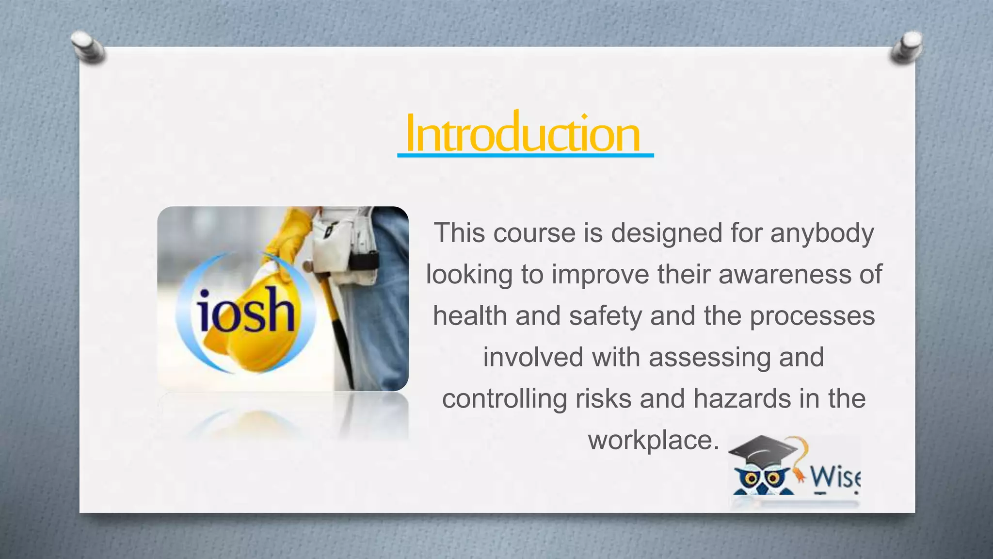 Iosh managing safely | PPTX