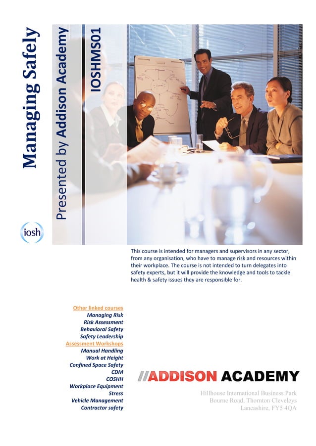 IOSH Managing Safely 2015 | PDF
