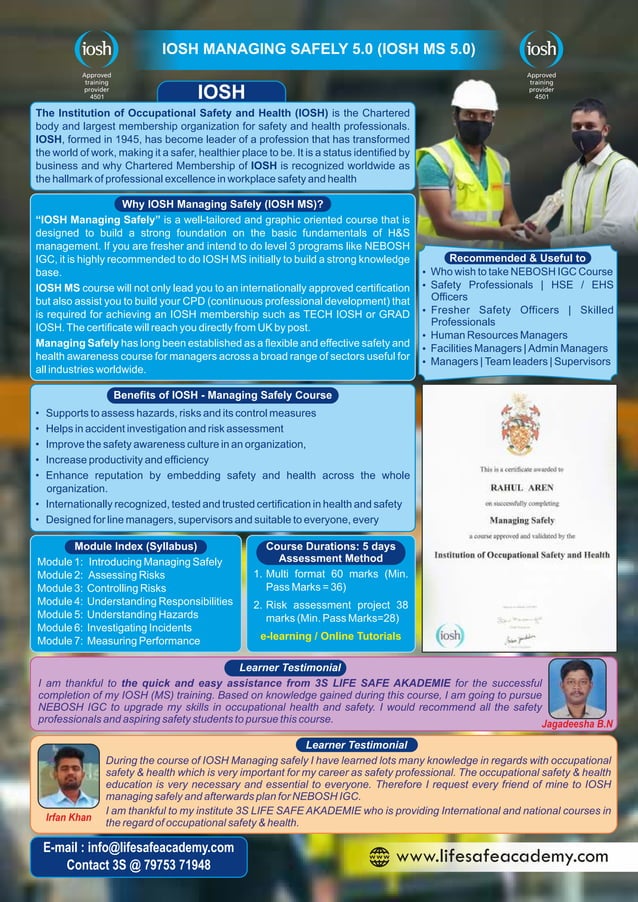 Iosh managing safely 5.0 (iosh ms 5.0) | PDF | Business | Business and Finance