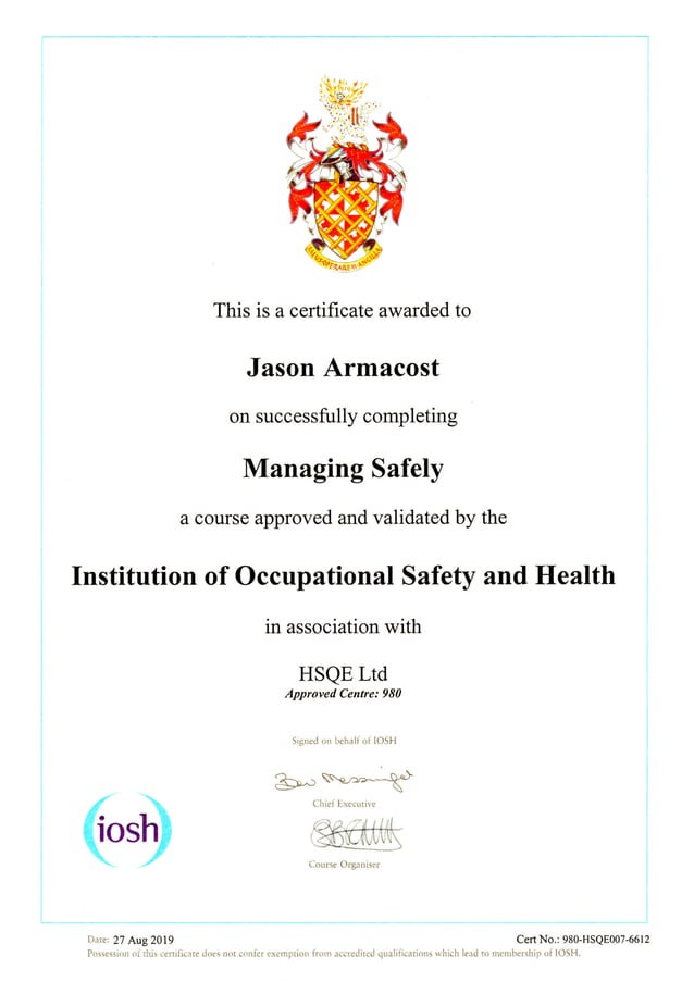 Iosh managing safetly | PDF