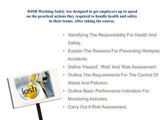 Iosh working safely | PPTX