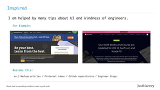 Hint of a little ingenuity about UI. | PPT