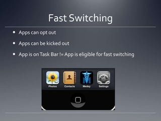 IOS multitasking is a lie, and that's totally fine. | PPT