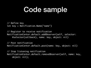 iOS NotificationCenter intro | PPT
