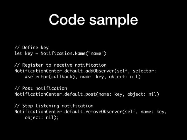 iOS NotificationCenter intro | PPT