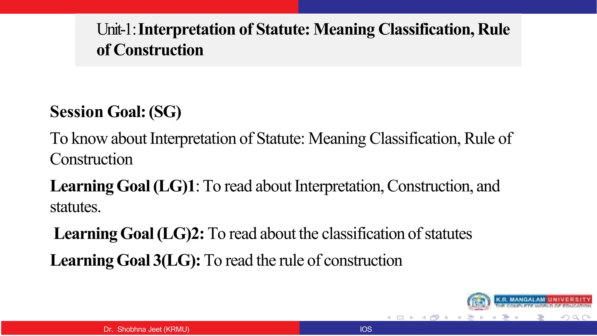 Principles of legislation and Interpretation of statutes | PPTX