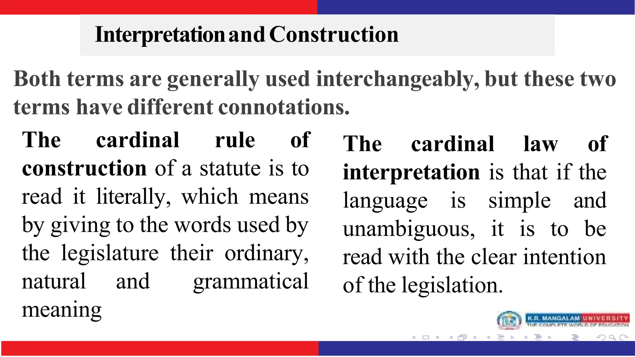 Principles of legislation and Interpretation of statutes | PPTX