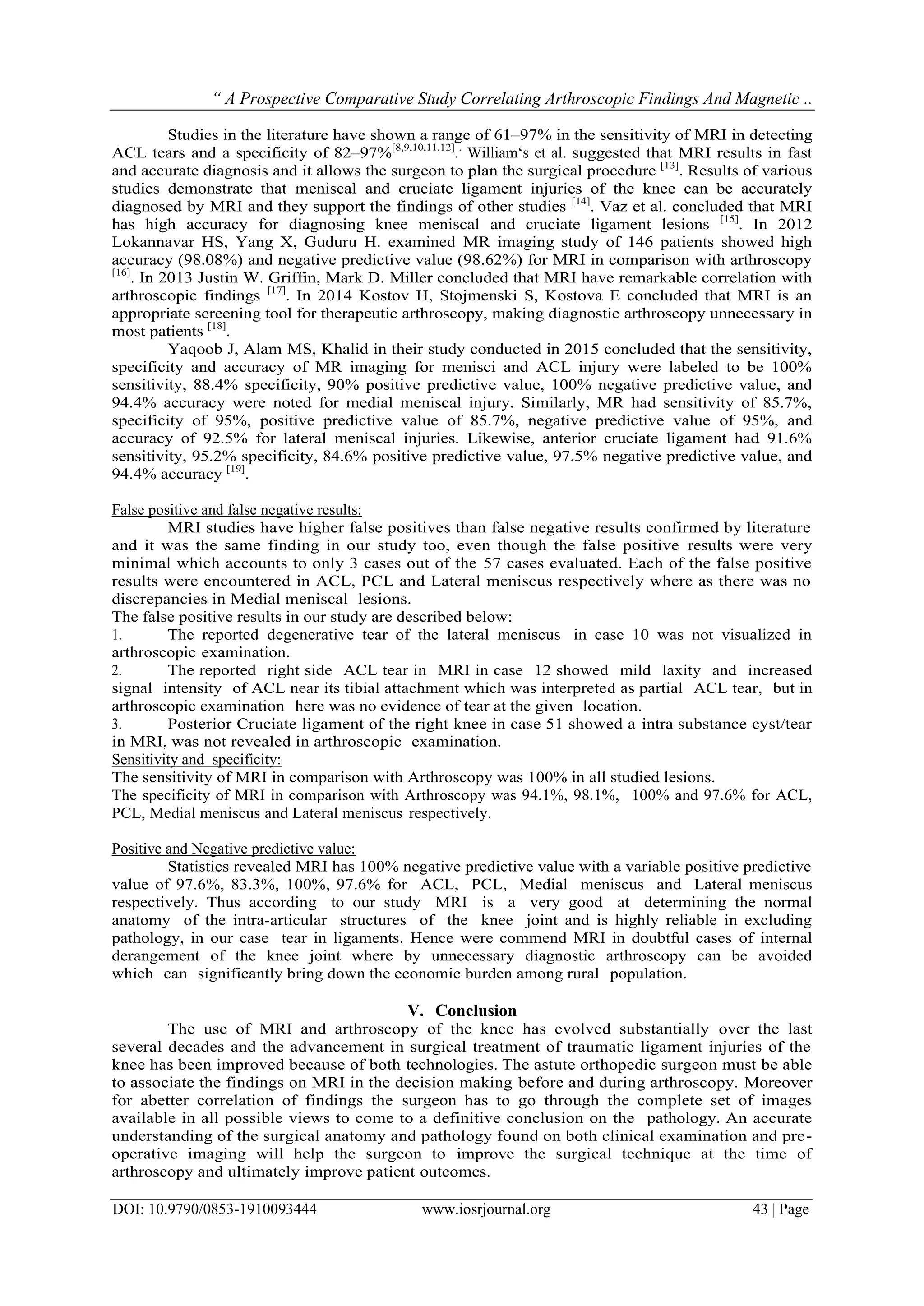 A Prospective Comparative Study Correlating Arthroscopic Findings And ...