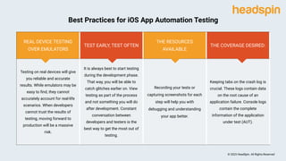 iOS Test Automation Tools - Top Frameworks | PDF