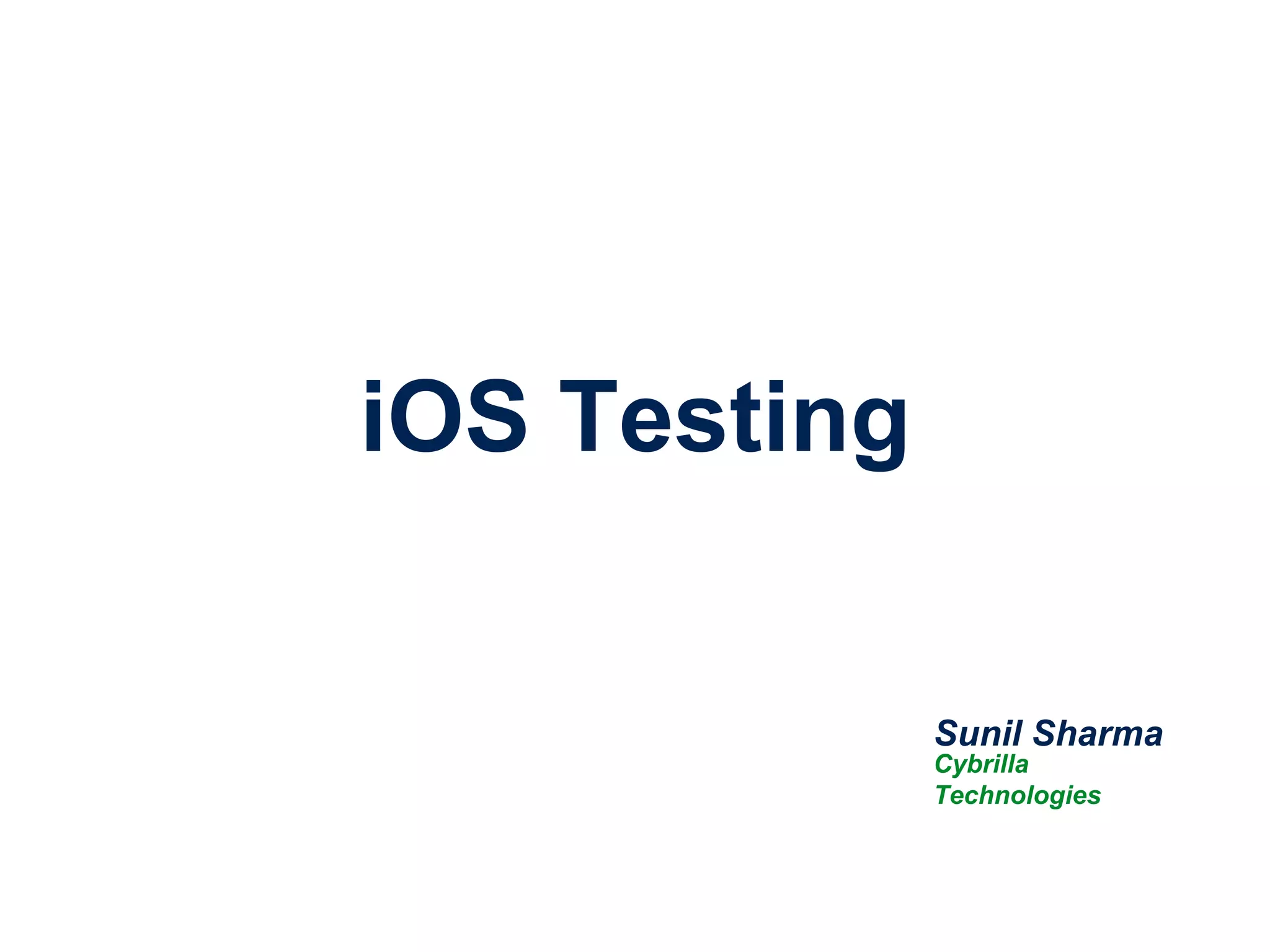iOS Testing | PPT