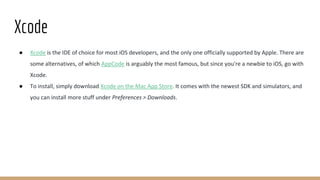 Basic iOS Training with SWIFT - Part 1 | PPT