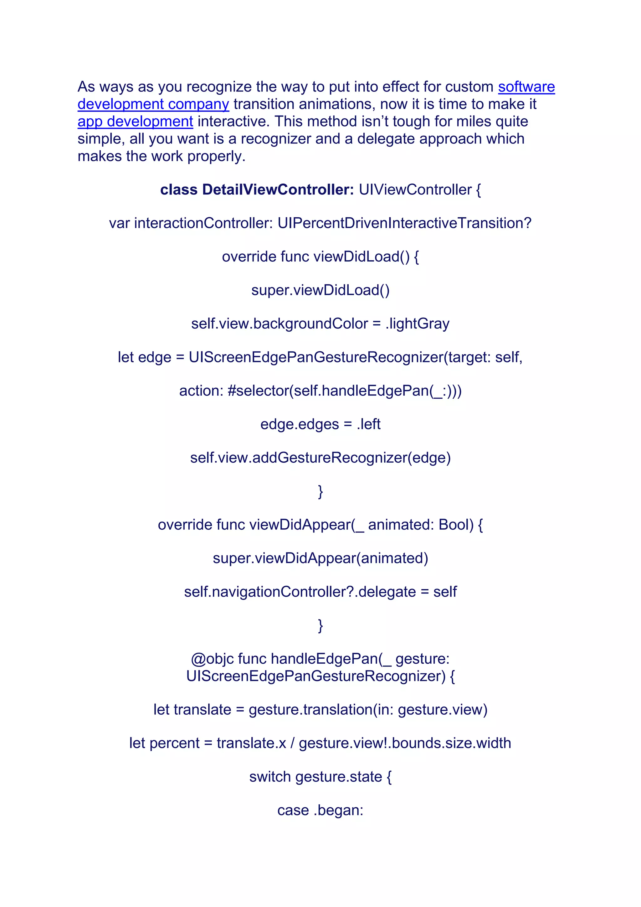 Ios Transition Animations The Proper Way To Do Itpdf
