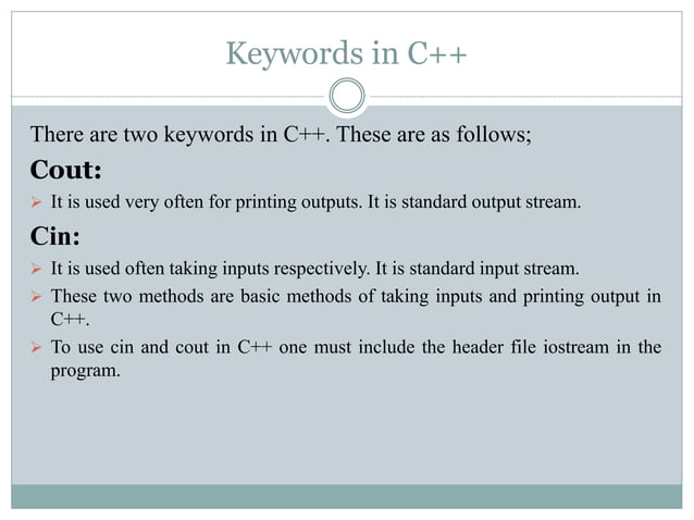 Iostream in c++ | PPTX