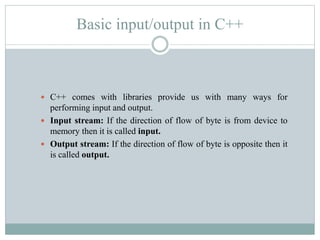 Iostream in c++ | PPT