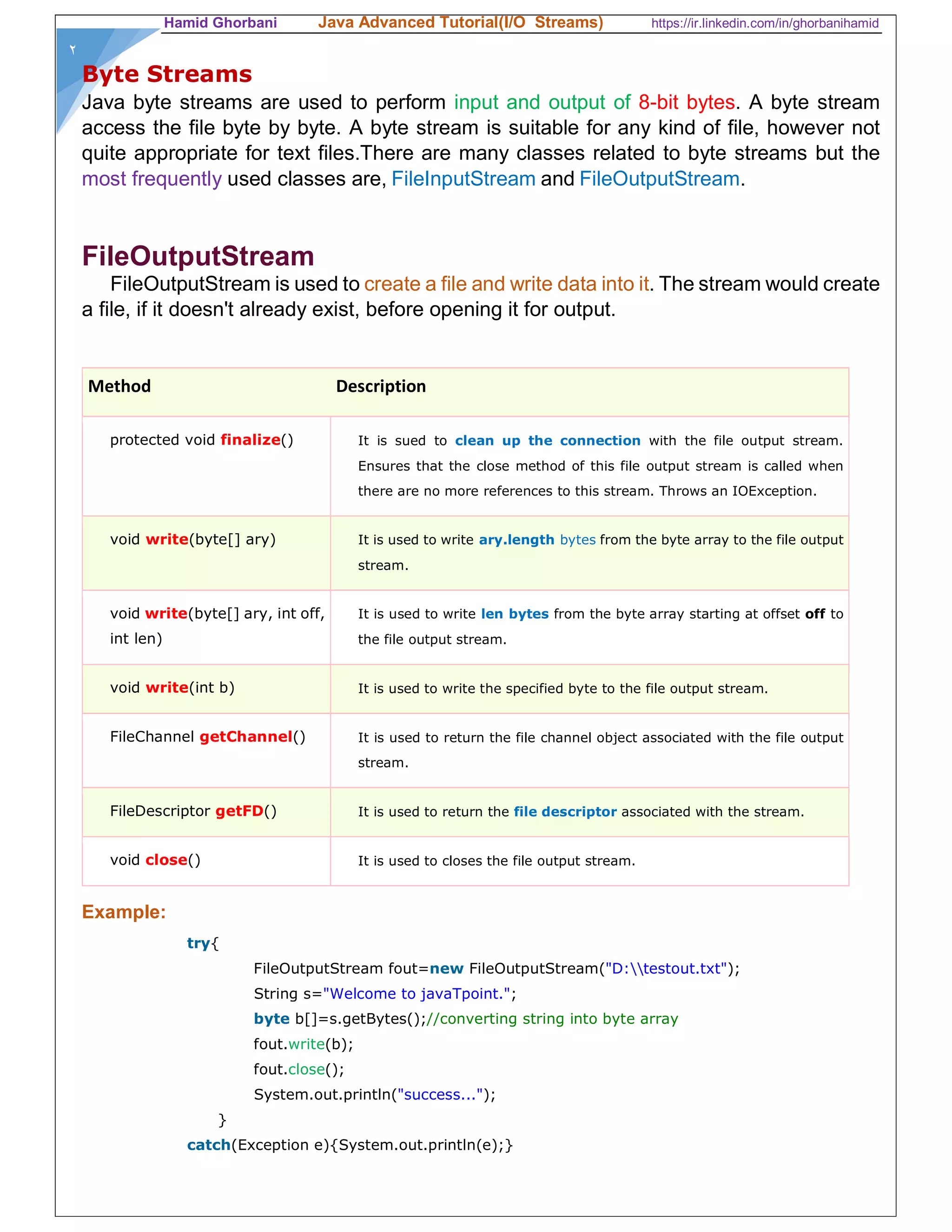 Java I/o streams | PDF
