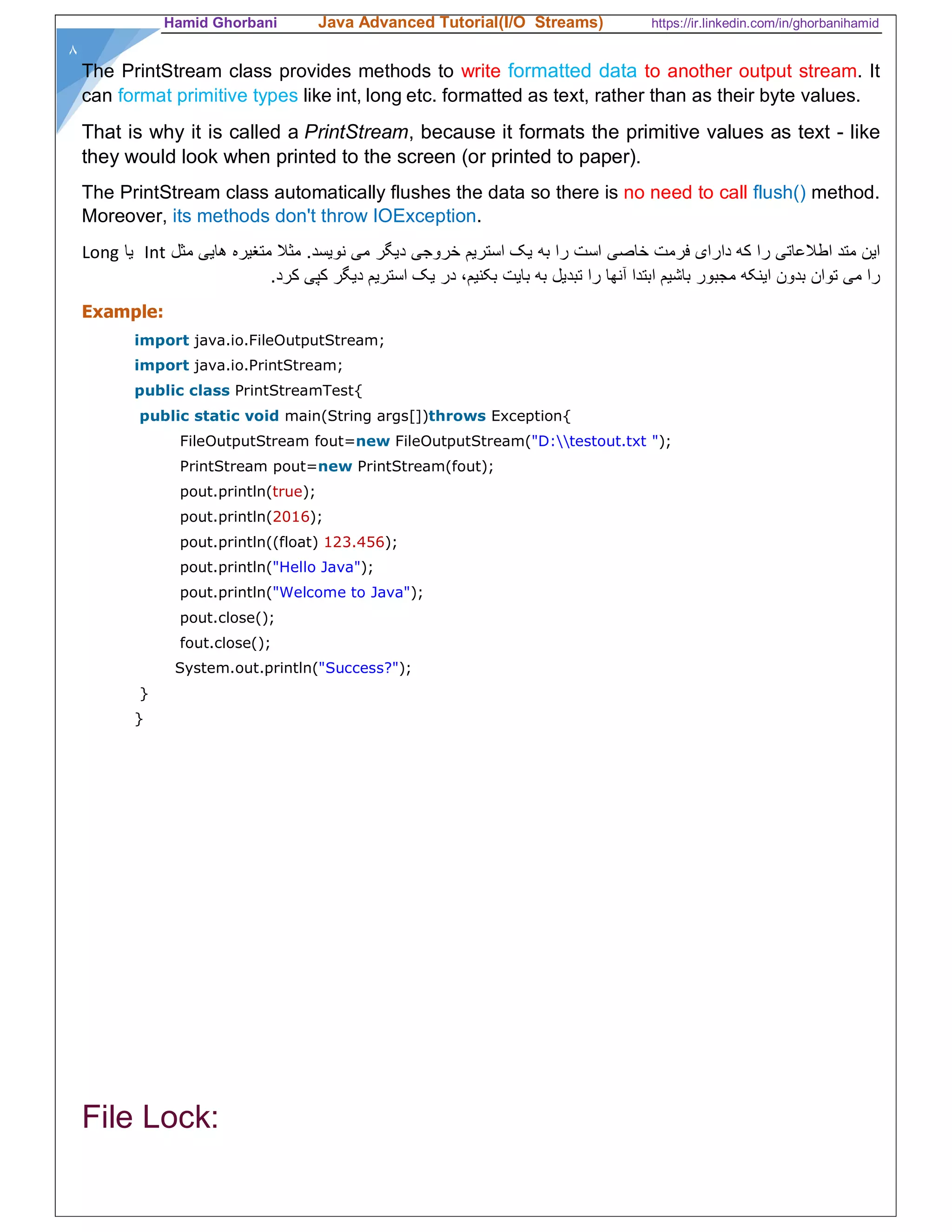 Java I/o streams | PDF