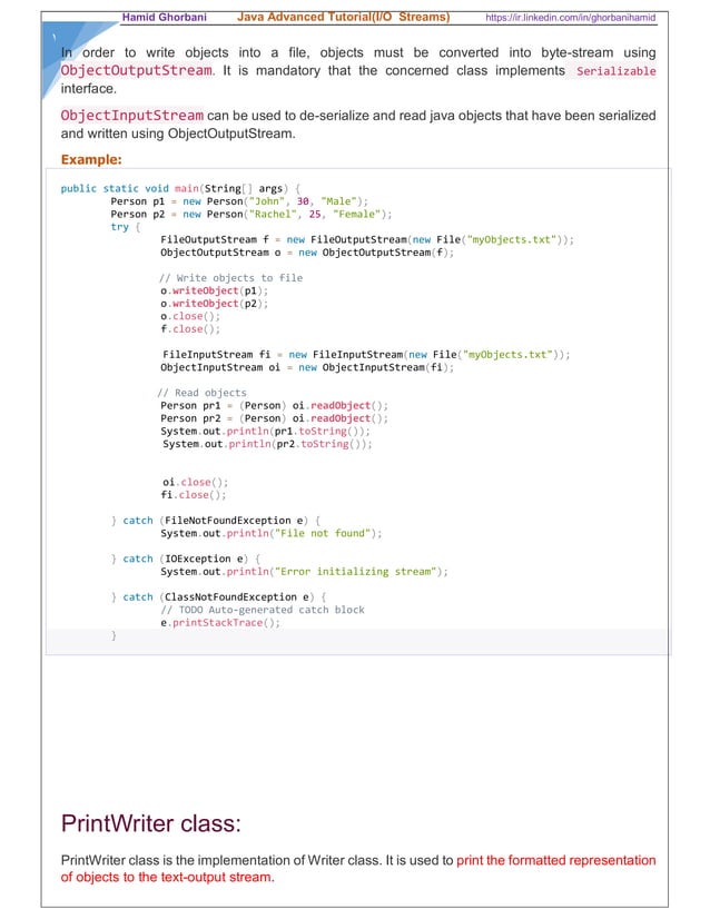 Java I/o streams | PDF