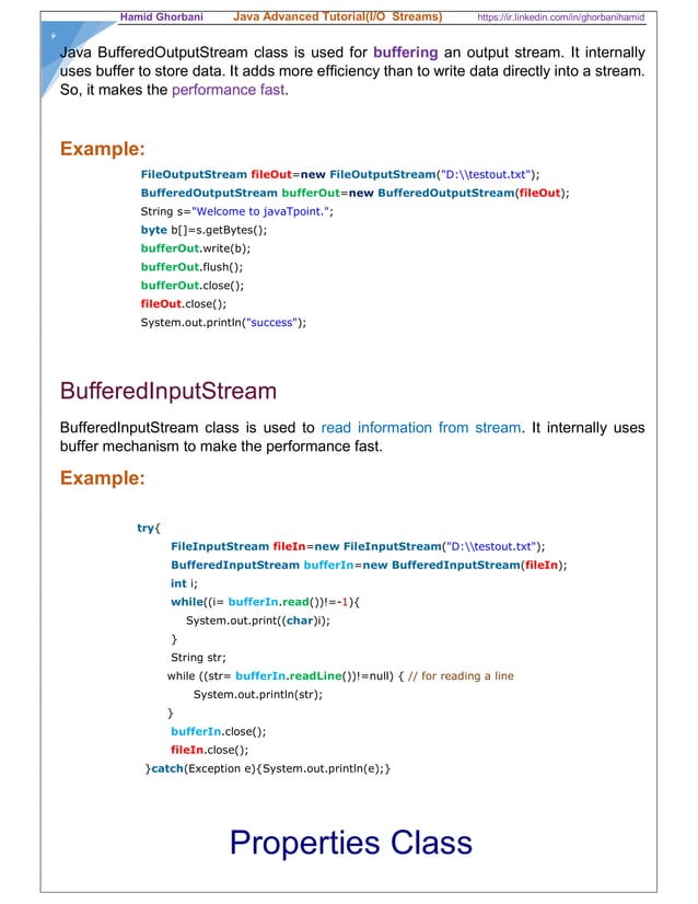 Java I/o streams | PDF