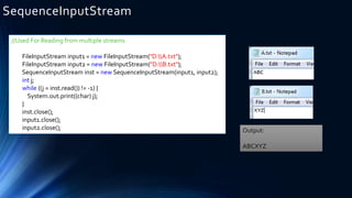 IO Streams, Serialization, de-serialization, autoboxing | PPT