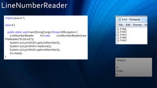 IO Streams, Serialization, de-serialization, autoboxing | PPT