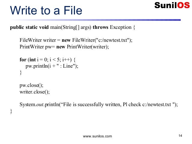 Java Input Output And File Handling