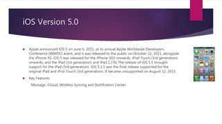 iOS Versions history | PPTX