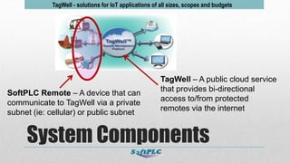 IoT implementation with InduSoft Web Studio and TagWell from SoftPLC: SoftPLC Presentation | PPT