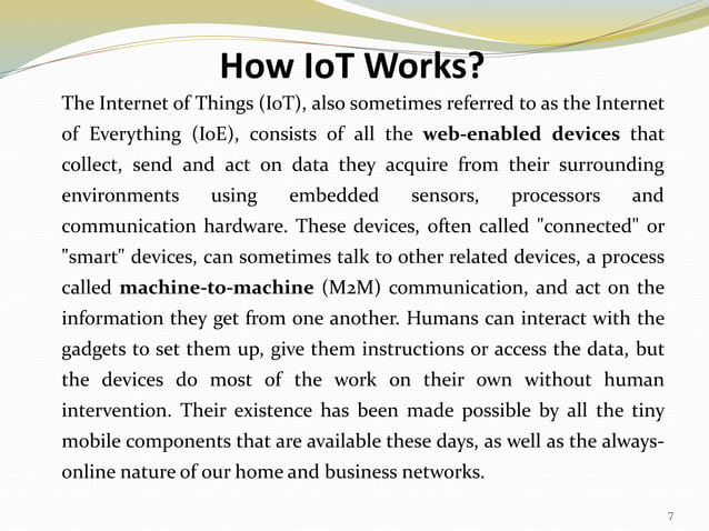 A basic PPT on Internet Of Things(IOT) | PPTX