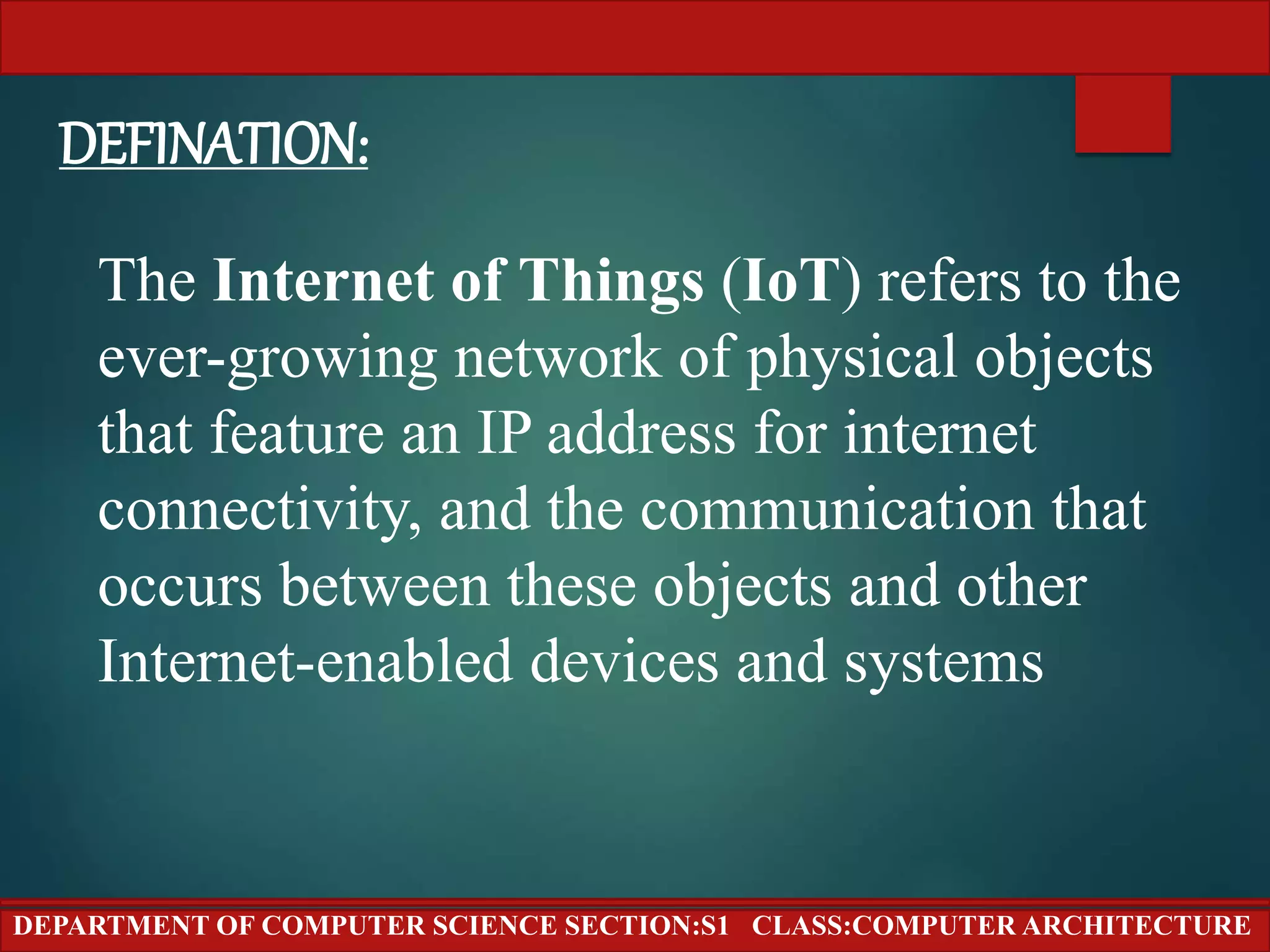 Internet of Things IoT | PPTX