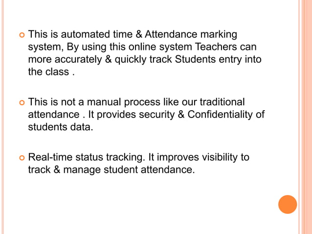 Smart Attendance System using RFID | PPTX | Internet | Computing