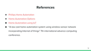 Home automation- An Iot application | PPTX | Smart Home | Home & Garden