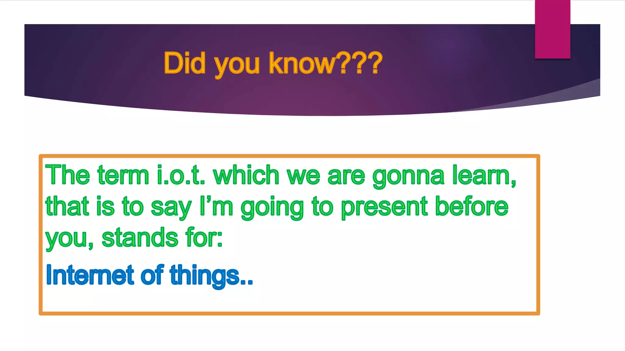 Basics of Internet Of Things | PPTX