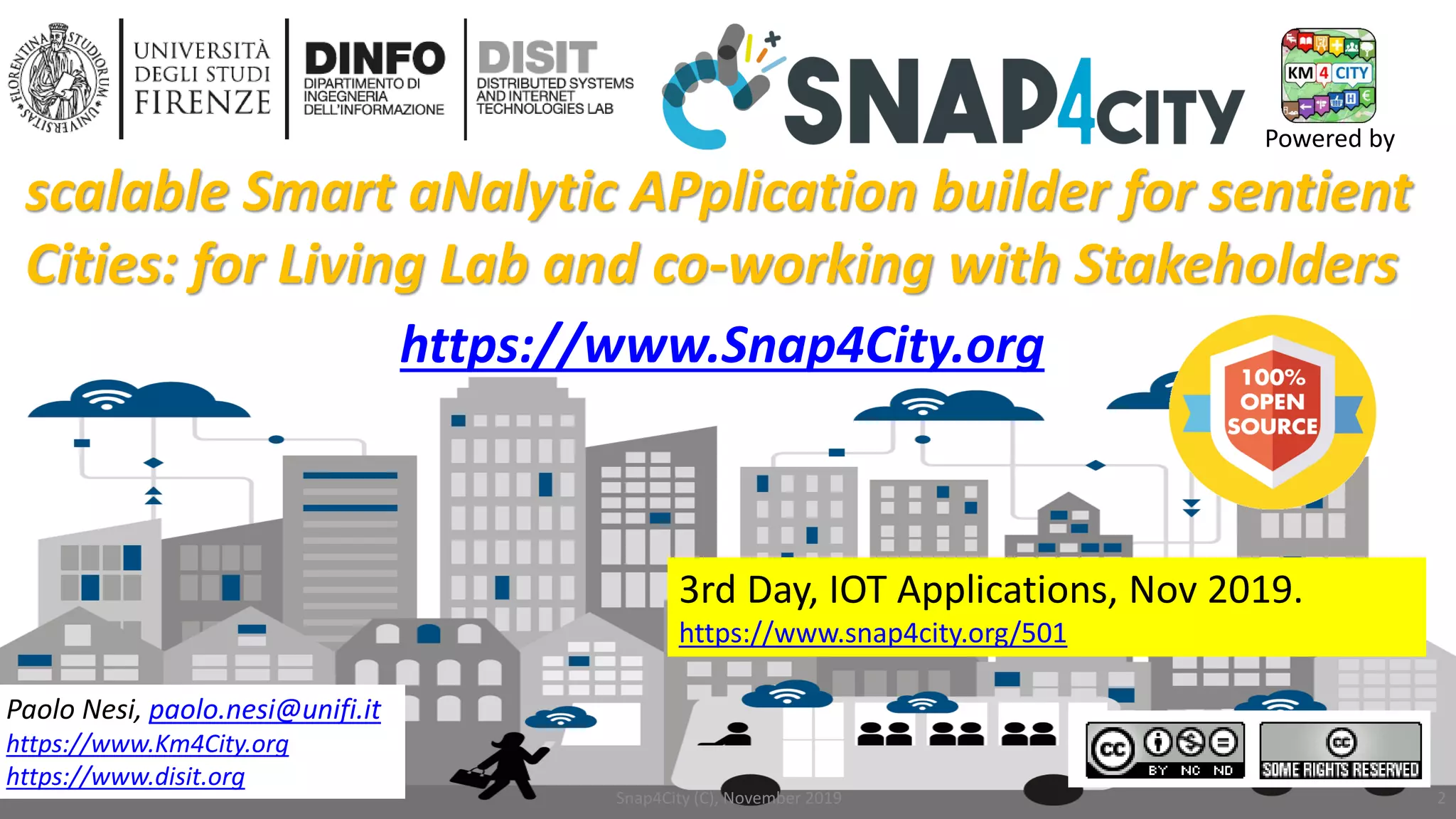 Snap4City November 2019 Course: Smart City IOT development of IOT ...