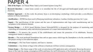 Home automation using IoT literature review ppt | PPTX