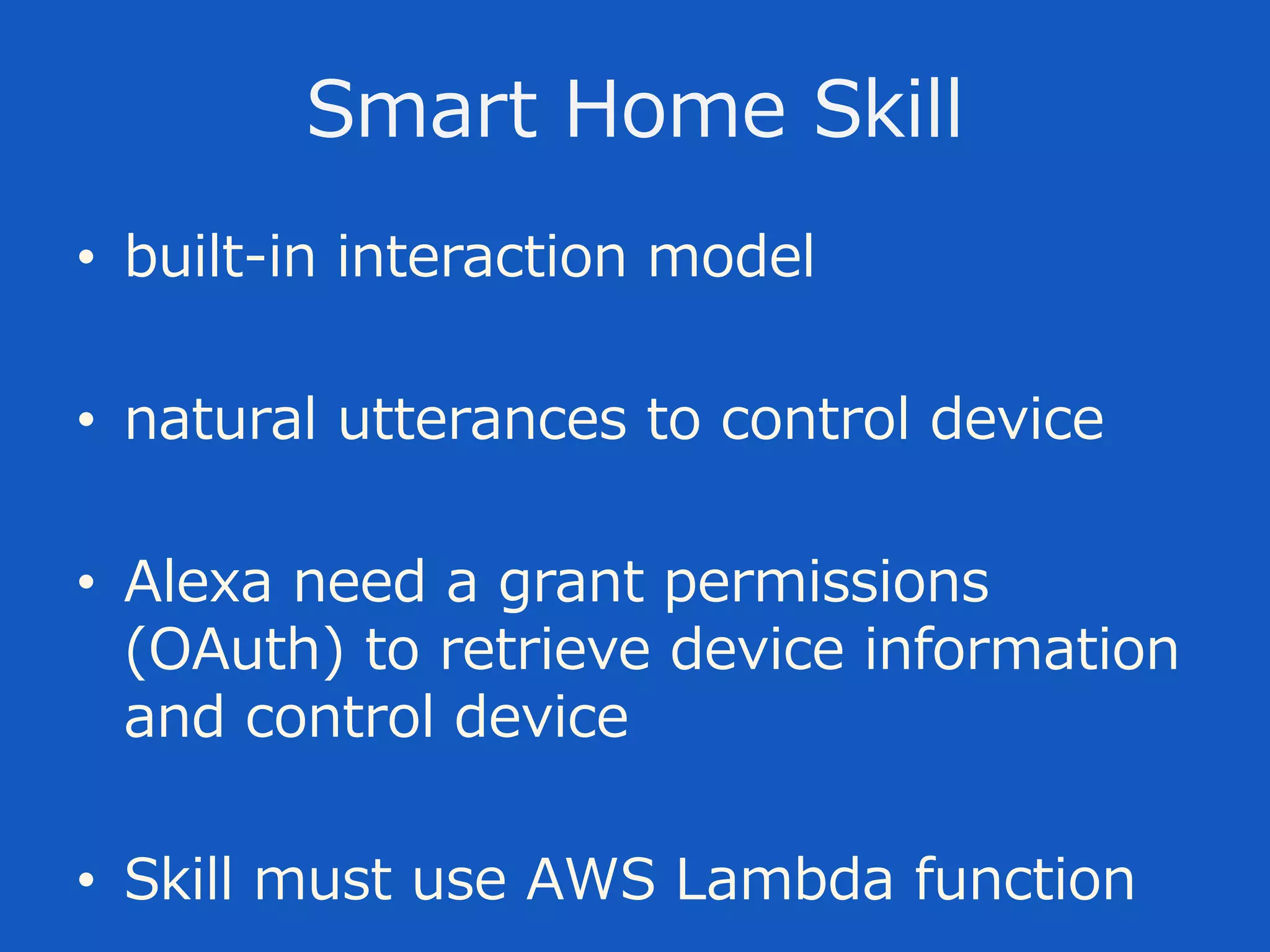 Alexa Smart Home Skill | PPTX