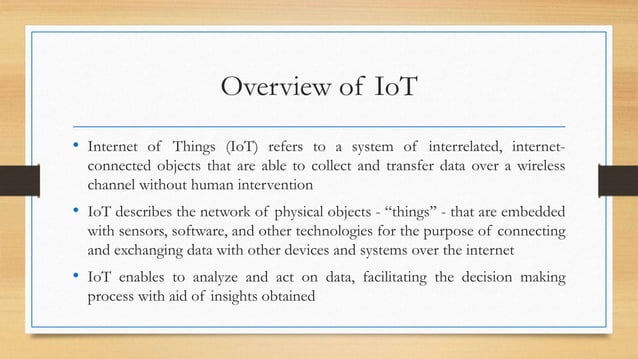 Internet of Things (IoT) | PPTX